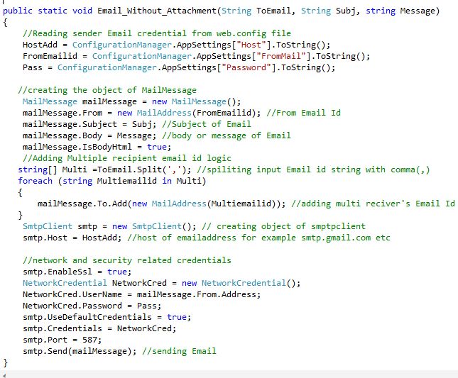 Sending Email to Multiple Recipients Using ASP.Net